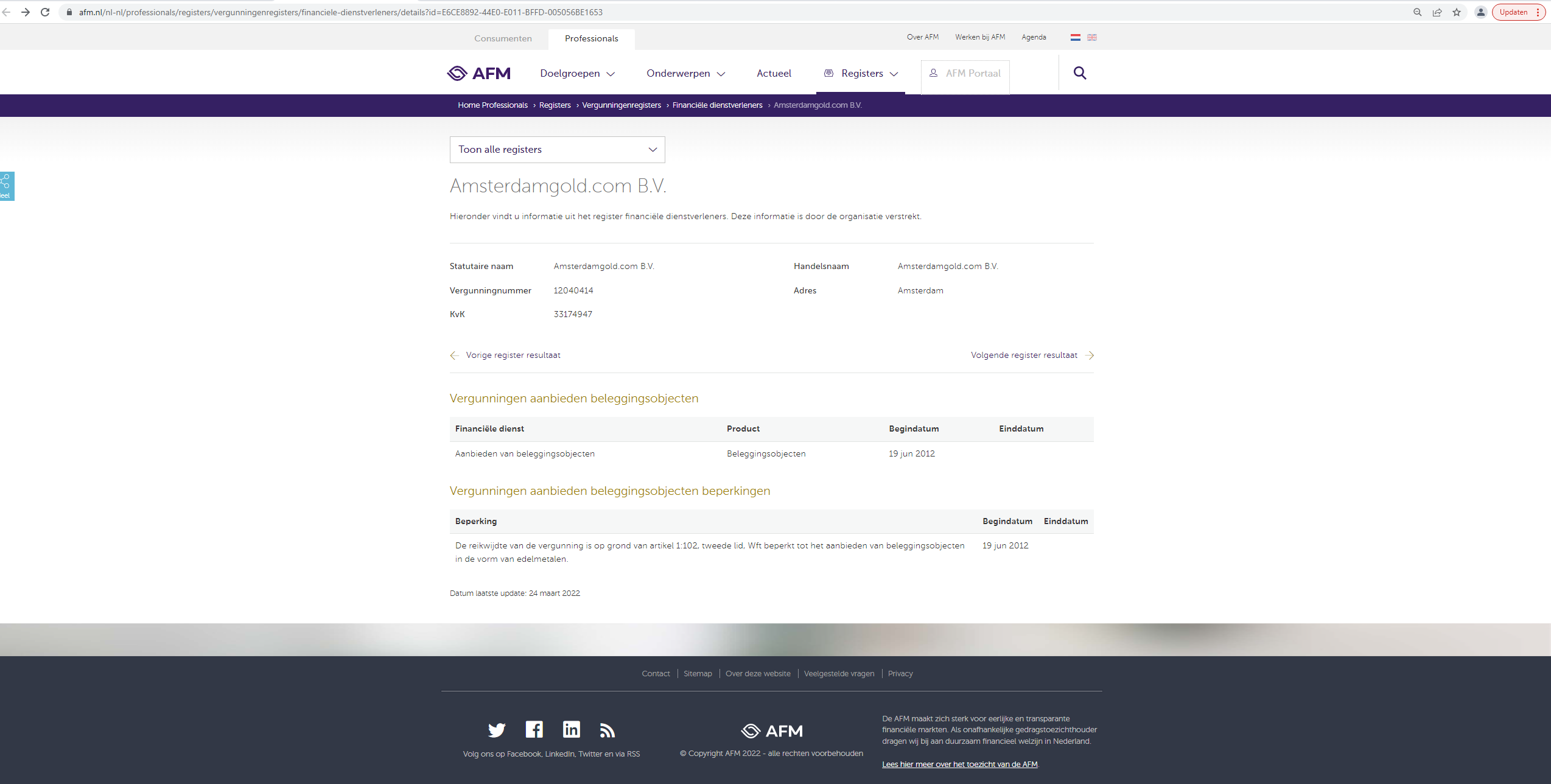 Essentiële Documenten - AmsterdamGold